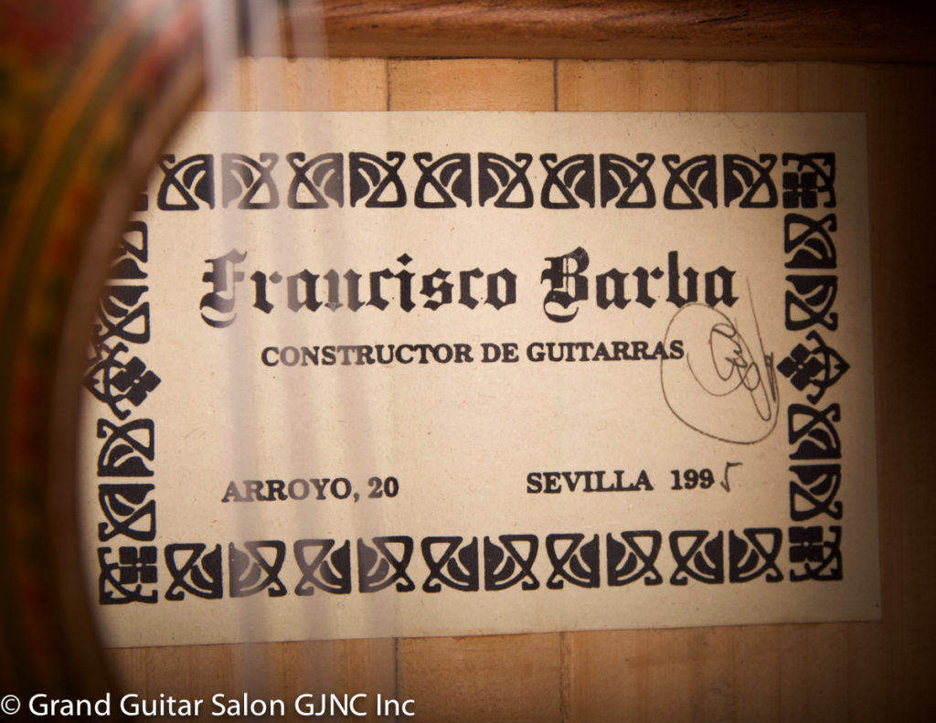 F-640, Francisco Barba (Spain) – Grand Salon de Guitare