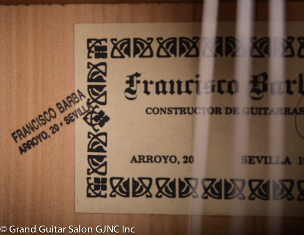 F-640, Francisco Barba (Spain) – Grand Salon de Guitare